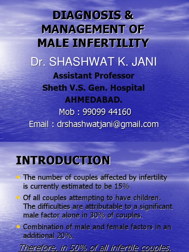Male Infertility, Diagnosis and Recent Management | PDF | Infertility ...