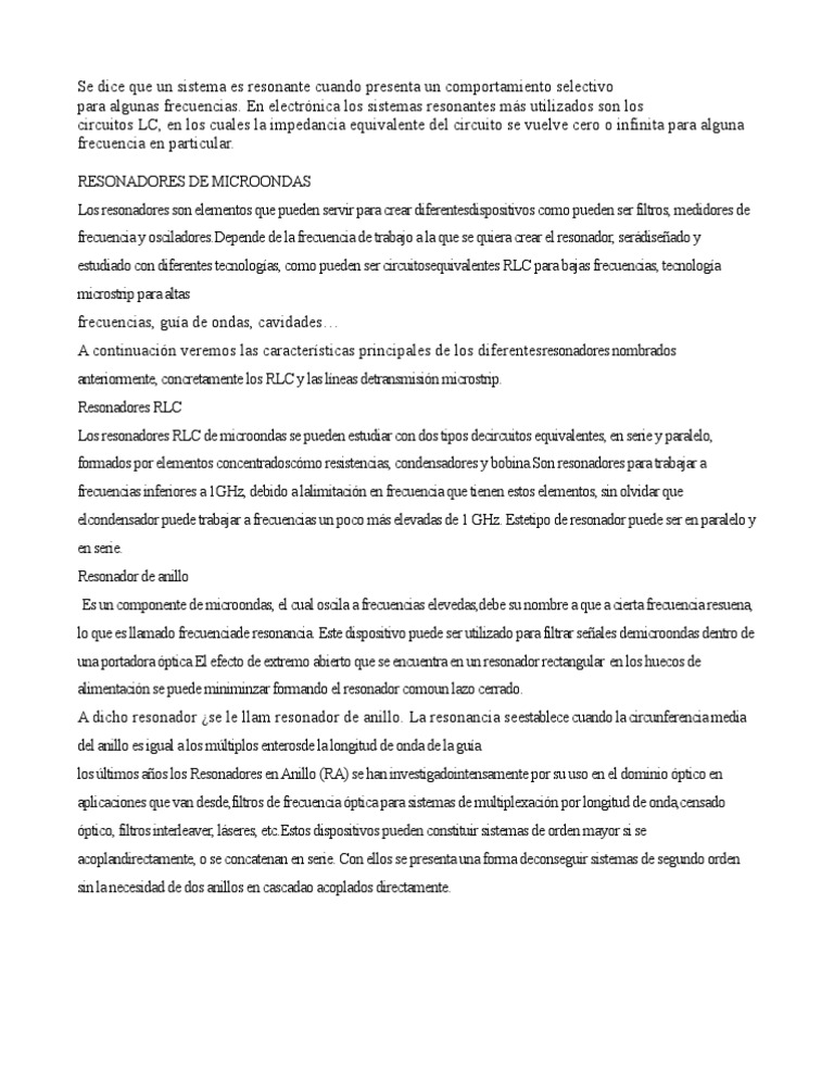 Resonador de Anillo | PDF