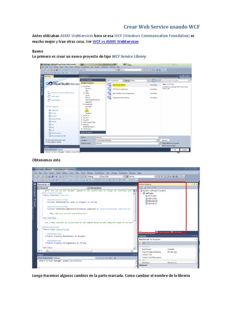 Crear Web Service con WCF: Guía Básica | PDF | Servicios de Información de Internet | Páginas ...