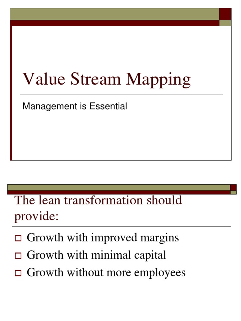 Value Stream Mapping: Management Is Essential | PDF | Strategic ...