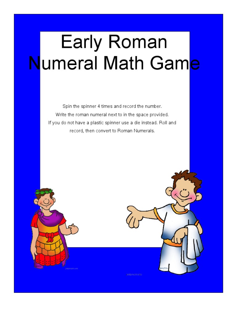 Roman Numeral Game For Kids | PDF
