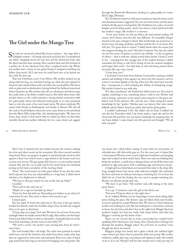 The Girl Under The Mango Tree | PDF | Nature | Leisure