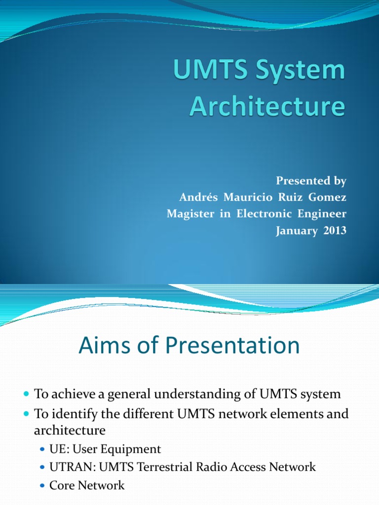 UMTS System Architecture | PDF | Computer Network | General Packet Radio Service