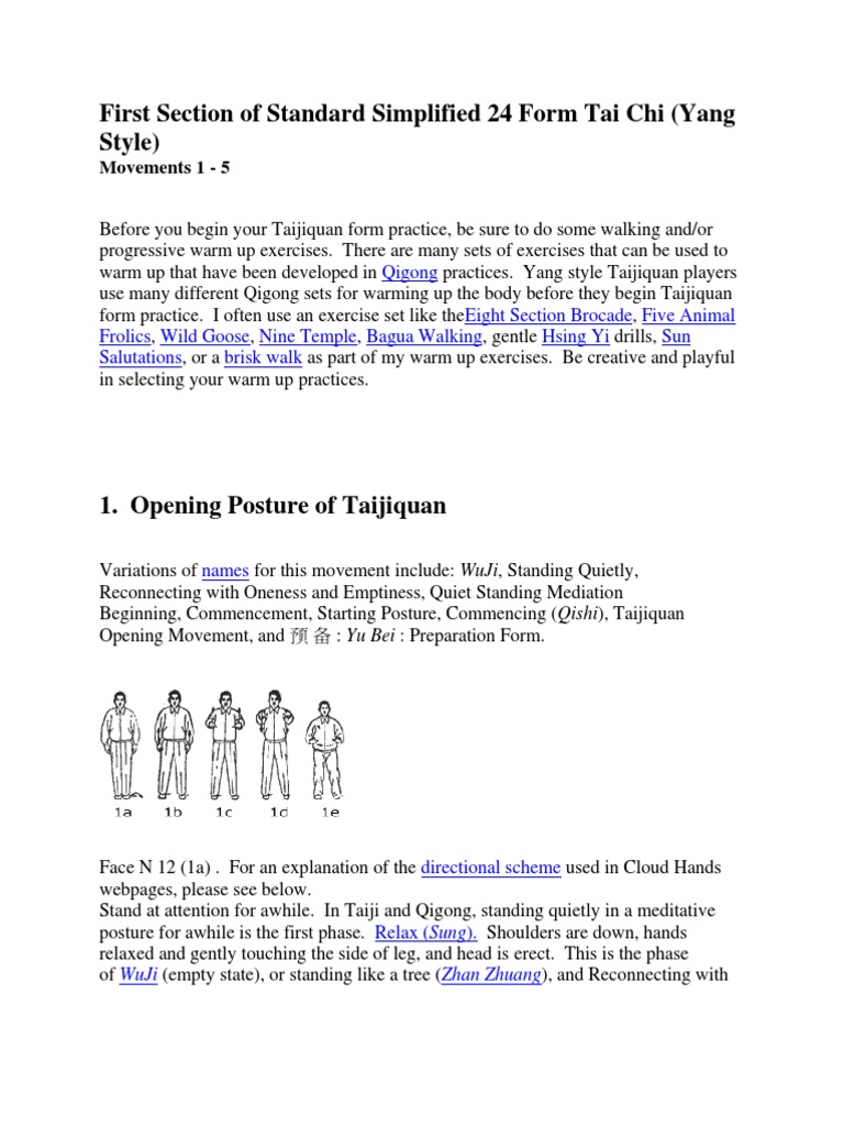 Tai Chi Forms | PDF | Tai Chi | Nature