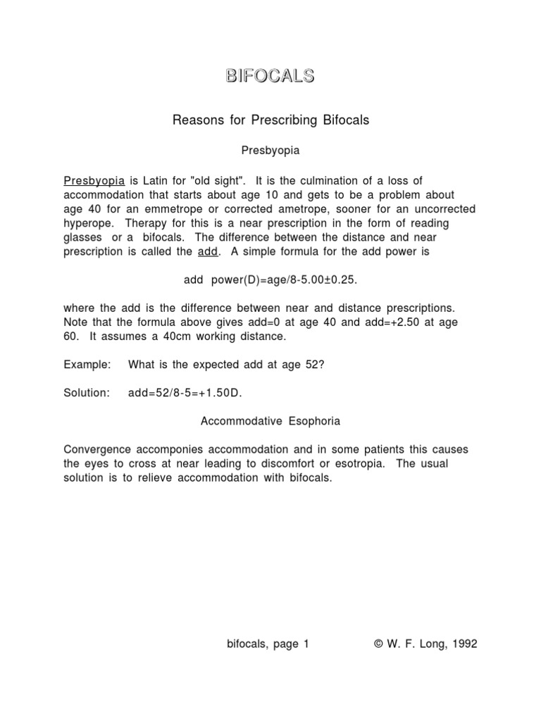 Bifocals | PDF | Lens (Optics) | Light