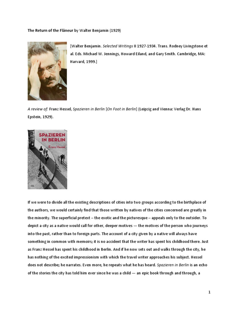 The Return of The Flaneur | PDF