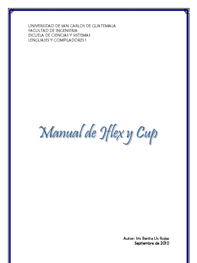 Manual Jflex y Cup | PDF | Compilador | Java (lenguaje de programación)