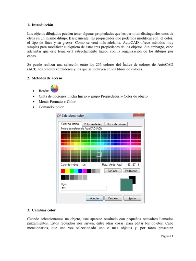 Colores de Autocad | PDF | Modelo de color Rgb | Color