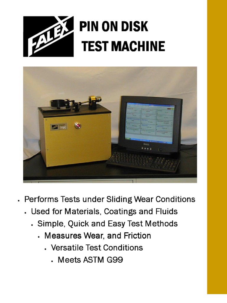 Pin-on-Disk Wear Testing Machine | PDF | Wear | Phonograph