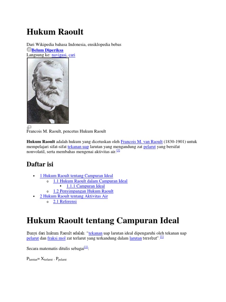 Hukum Raoult | PDF