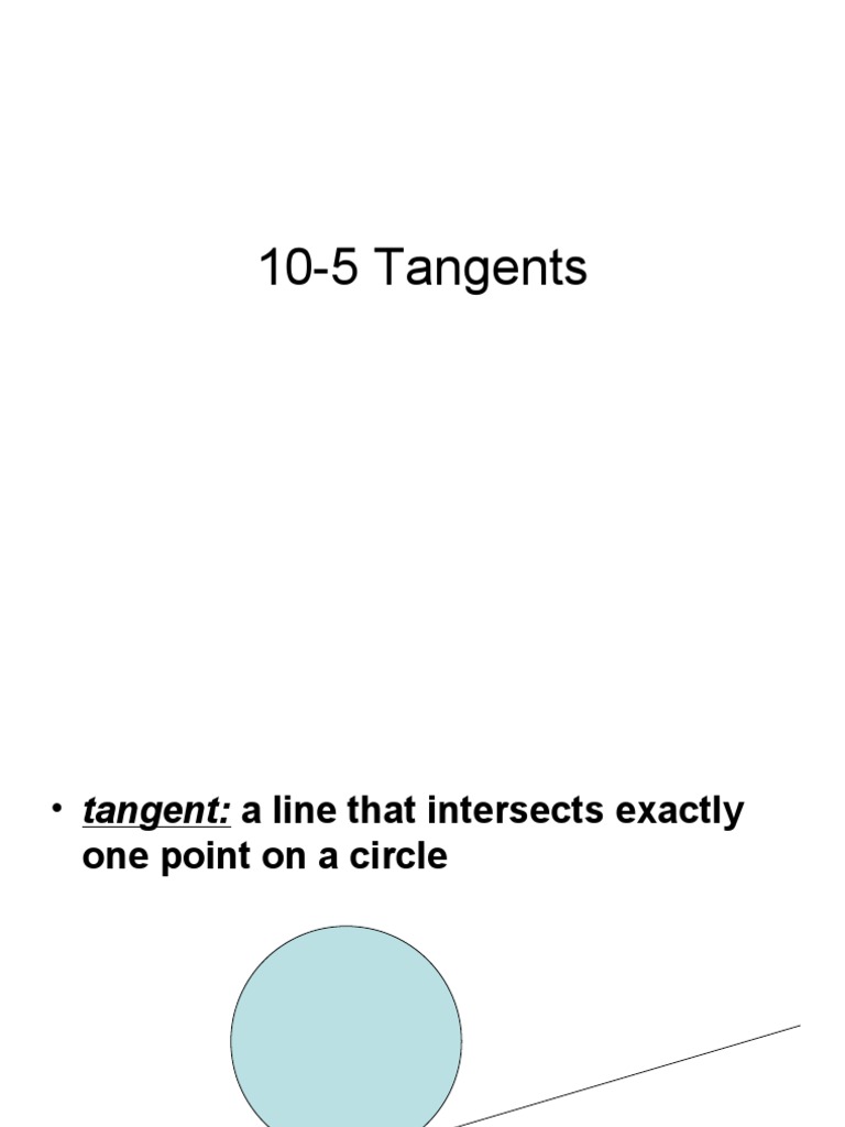Understanding Circle Tangents and Properties | PDF
