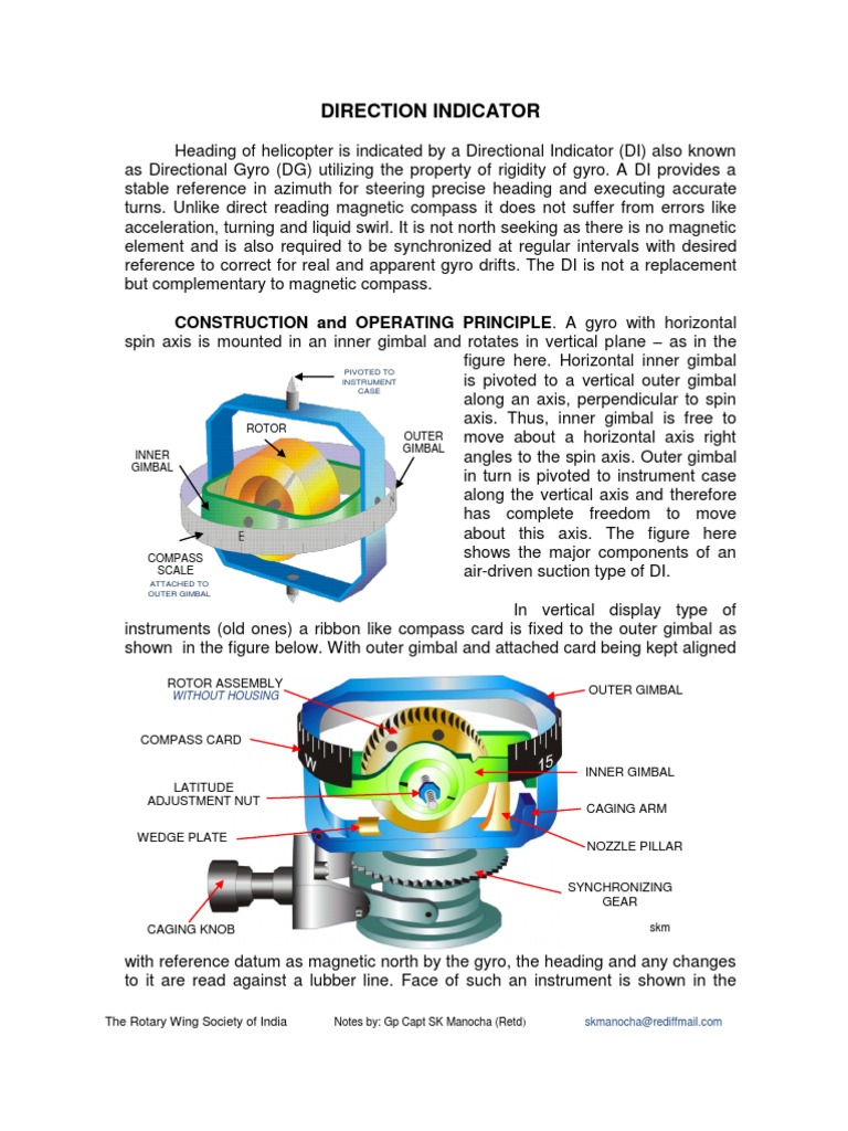 Direction Indicator | PDF | Gyroscope | Rotation