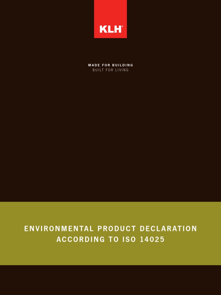 01 KLH Environmental Product Declaration | PDF | Strength Of Materials ...