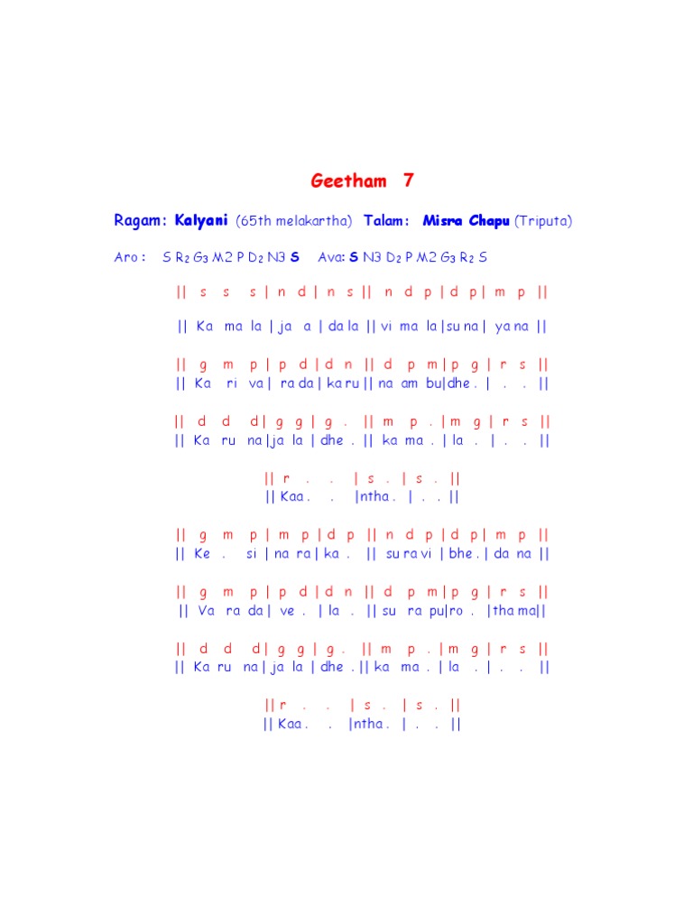 13 Geetham 7 Kamalaja Dala | PDF | Nature