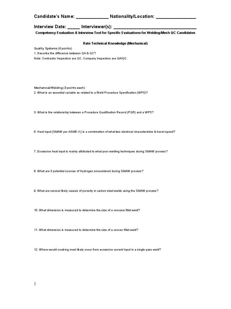 Weld Mech. Questions | PDF | Nondestructive Testing | Welding