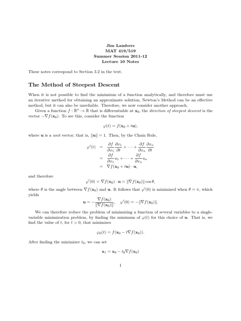 Lecture10 PDF | Download Free PDF | Numerical Analysis | Areas Of Computer Science