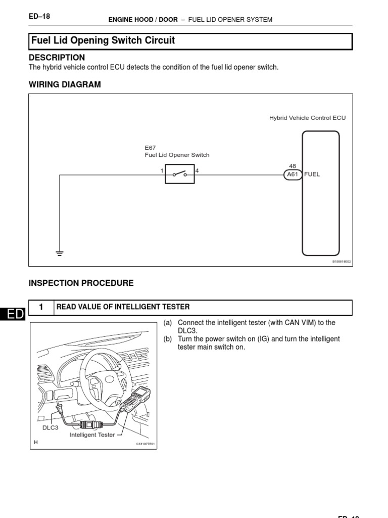 Fuel Lid Opening Switch Circuit: Description | PDF | Switch ...