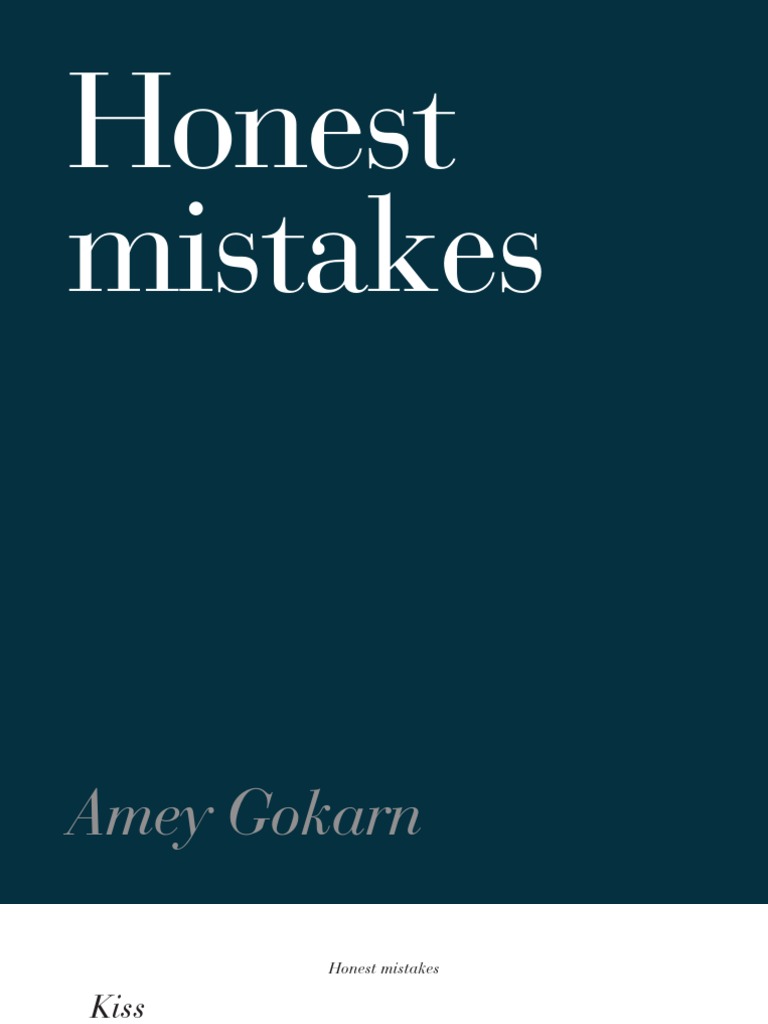 Honest Mistakes Issue 1 | PDF | Bollywood | Cinema Of India