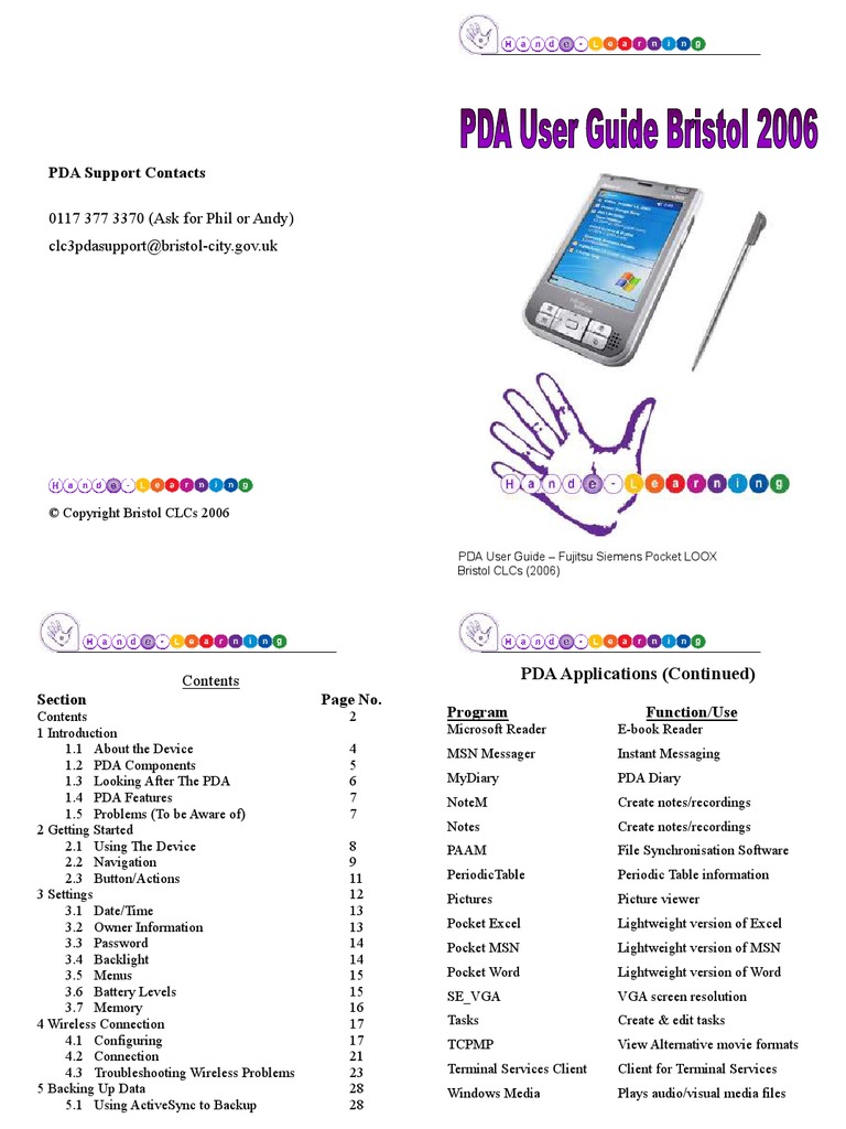 PDA Guide | PDF | Personal Digital Assistant | Mobile Device