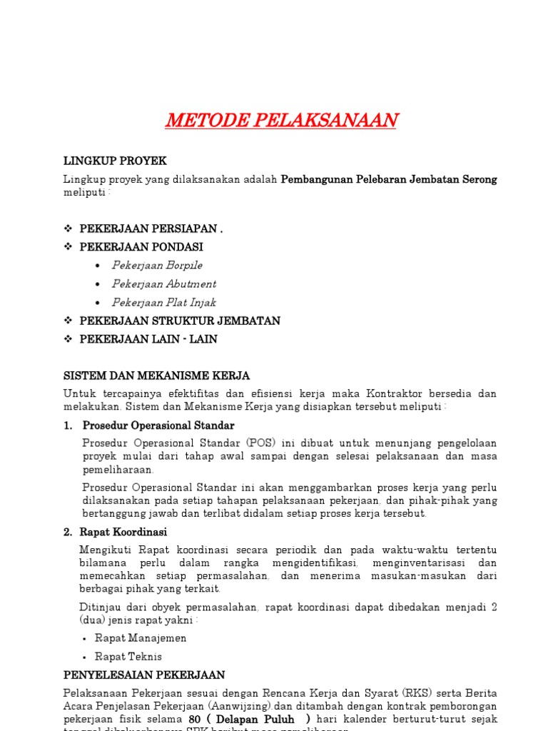 Metode Pembangunan Pelebaran Jembatan | PDF | Teknologi & Rekayasa