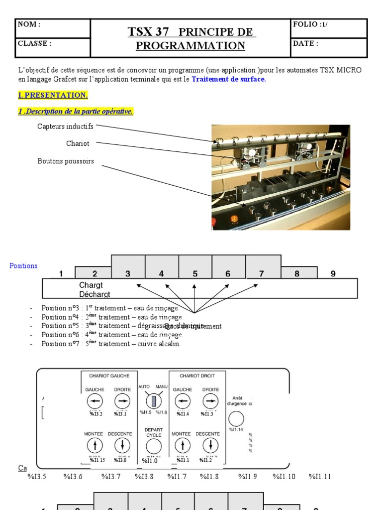 Programmation Grafcet pour TSX 37 | PDF