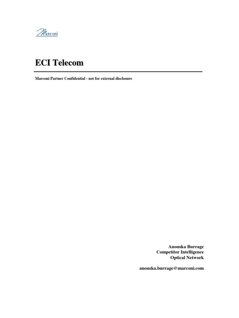 ECI Telecom | PDF | Digital Subscriber Line | Wavelength Division ...