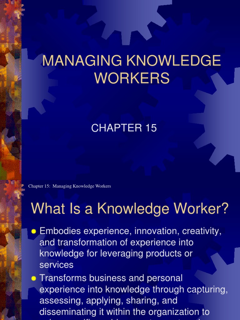 Mod 7 Managing Knowledge Workers | Download Free PDF | Employment ...