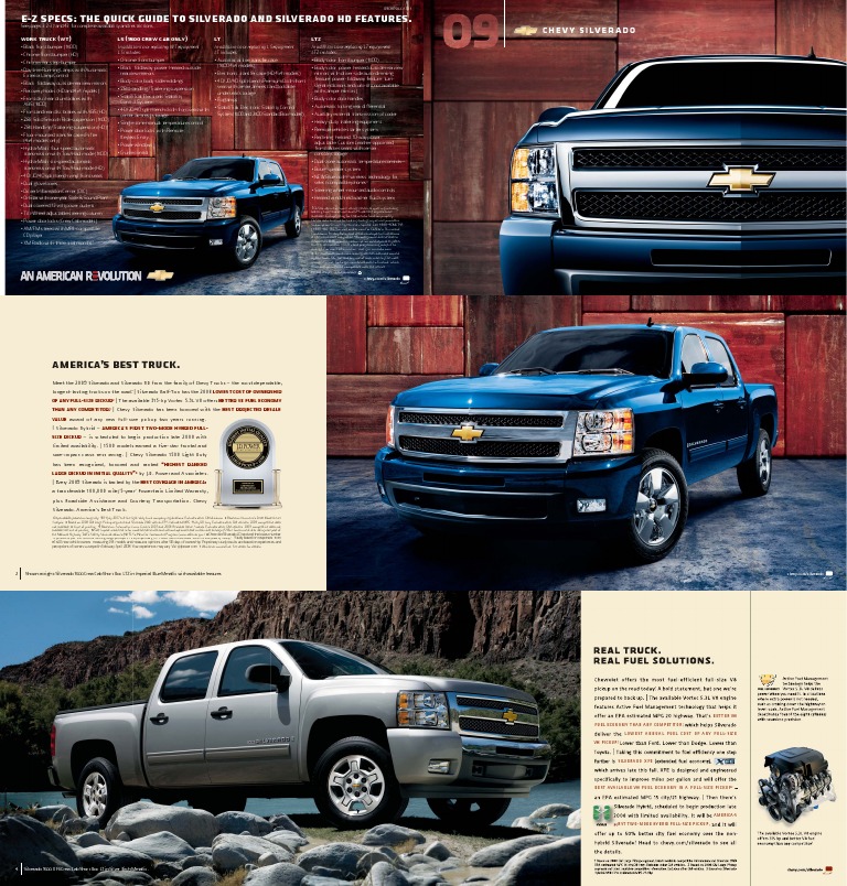 2009 Chevrolet Silverado Brochure | PDF | Chevrolet Silverado | Pickup ...