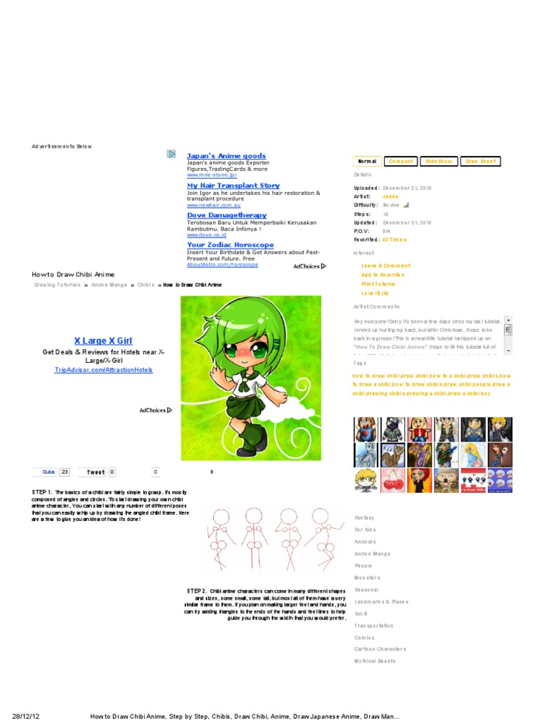 Chibi Anime Drawing Guide | PDF | Self-Improvement