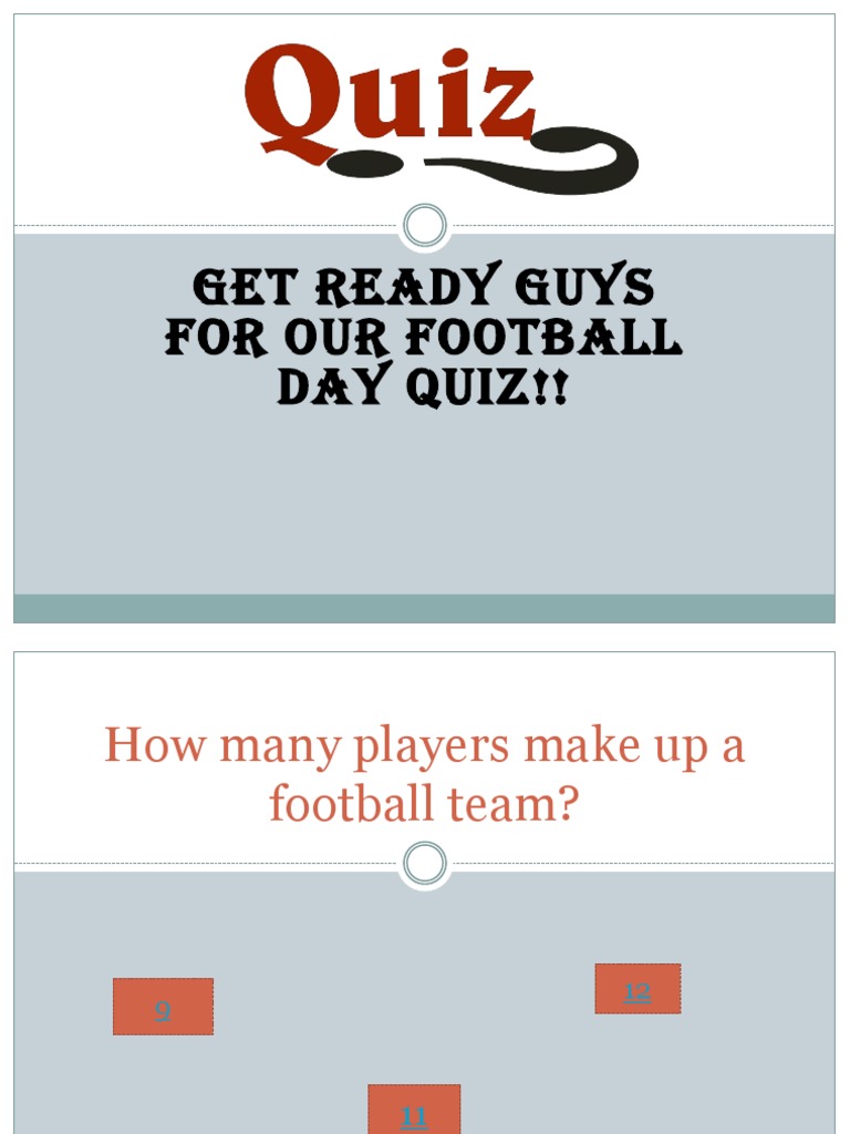 Football Day Quiz Questions and Answers | PDF
