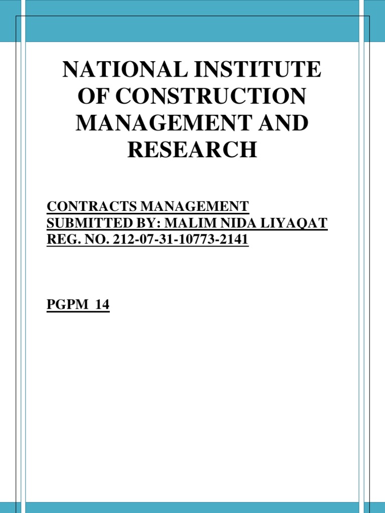 Contract Management | PDF | Employment | Specification (Technical Standard)