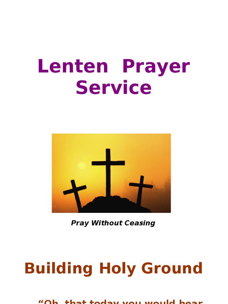 Building Holy Ground | PDF | Lent | Prayer