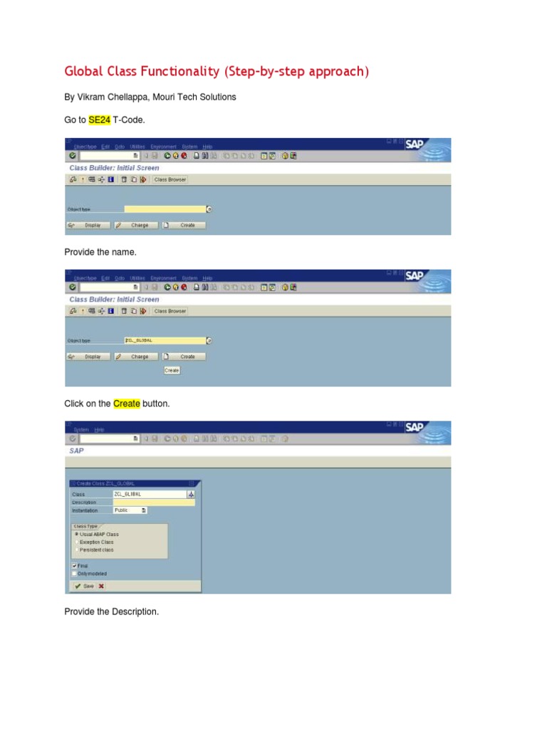 Global Class Functionality Guide | PDF