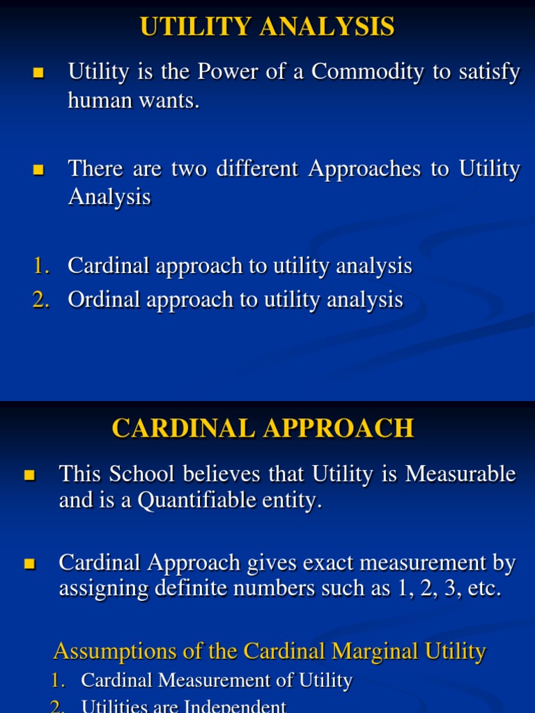 Utility Analysis | PDF | Utility | Marginal Utility