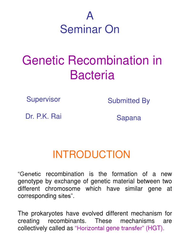 Genetic Recombination