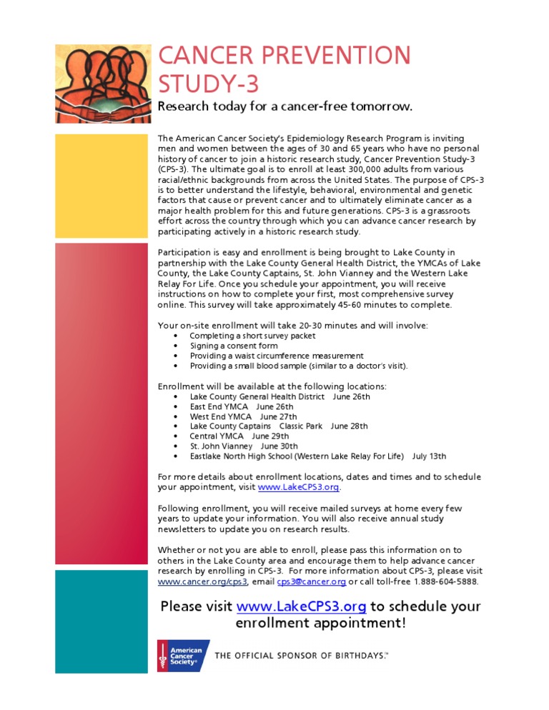 CPS 3 Invitation | PDF | Cancer | Preventive Healthcare