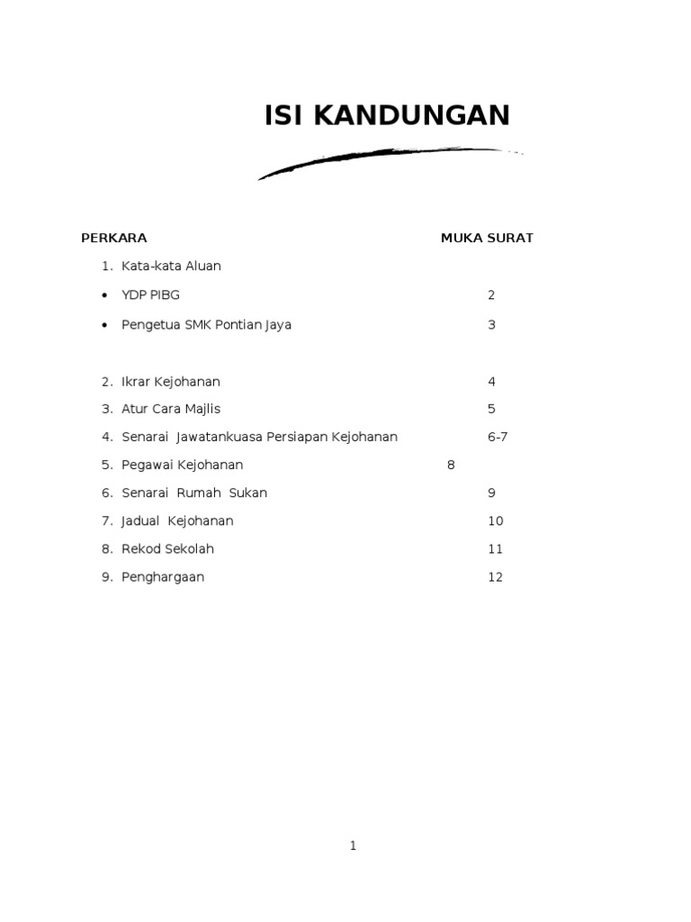 Contoh Buku Program Sukan | PDF