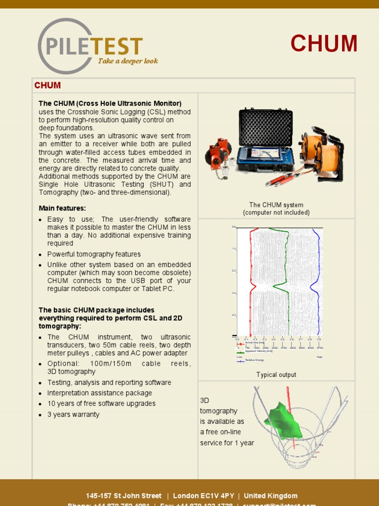 CHUM Data Sheet English 2009 | PDF | Battery (Electricity) | Ultrasound