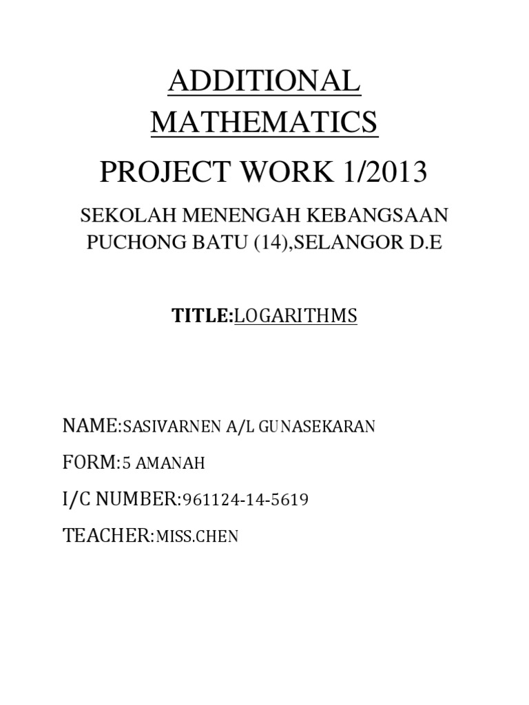 Add Maths Project Work (2013) | PDF | Radioactive Decay | Radiocarbon ...