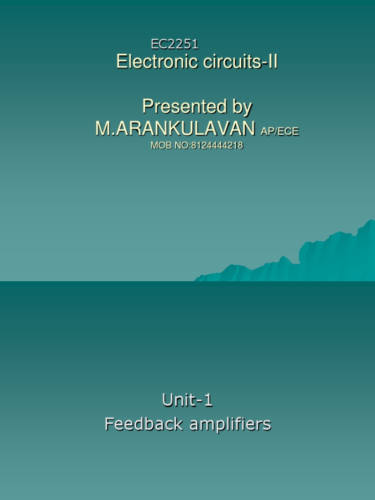 Electronics Circuits II | PDF | Amplifier | Electronic Oscillator