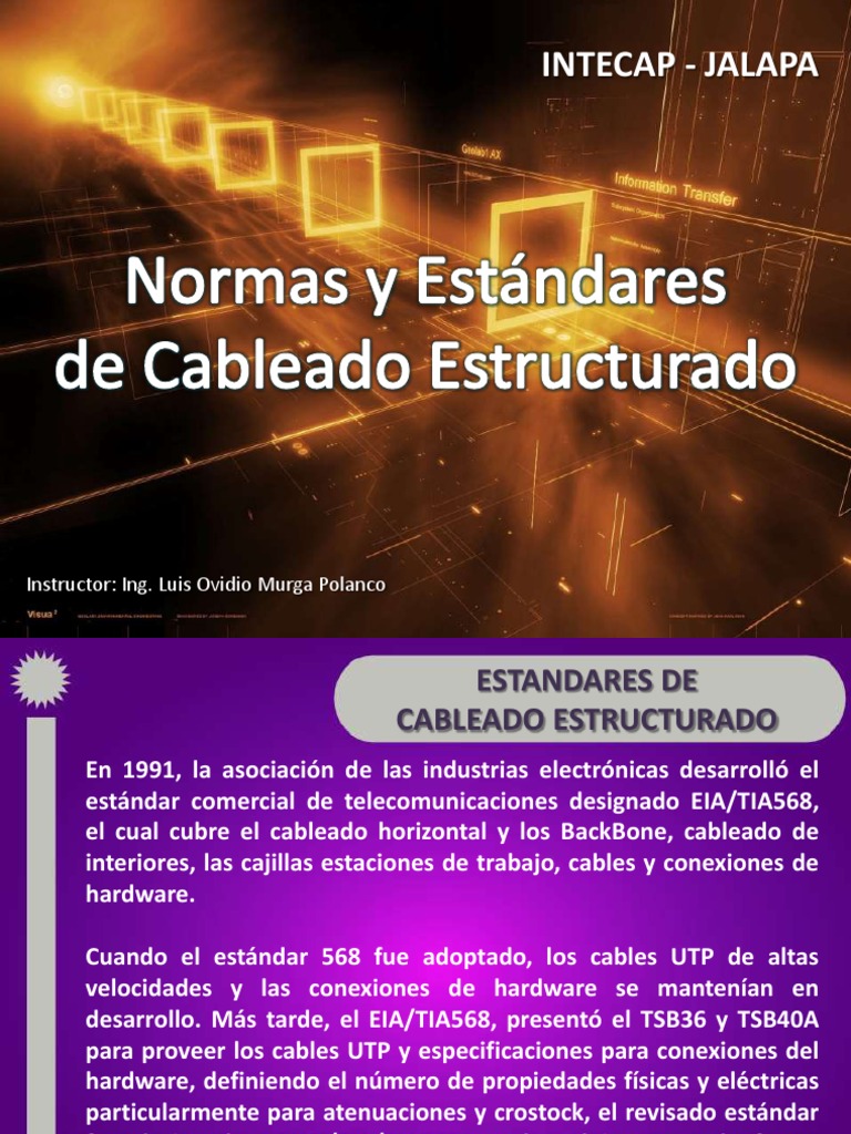 Tema 03 - Normas y Estándares de Cableado Estructurado | PDF | Redes ...