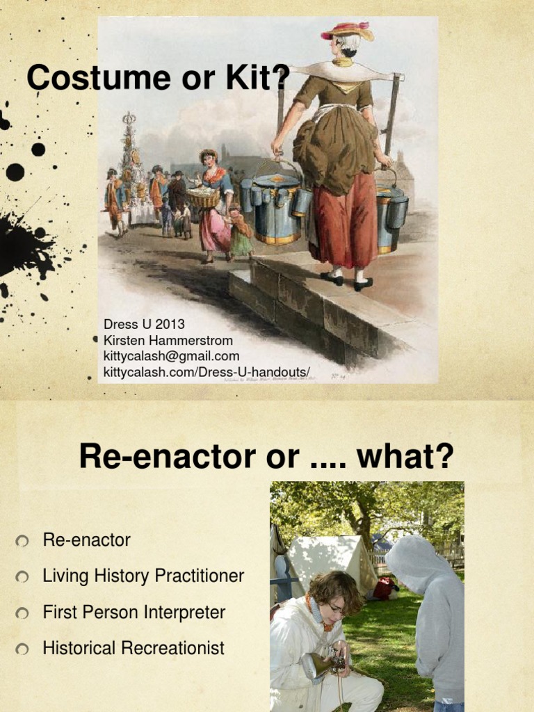 Costume Standards for Historical Reenactment | PDF | Lifestyle