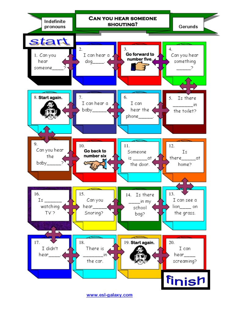 Gerunds Pronouns Board Game | PDF | Language Arts & Discipline | Self ...