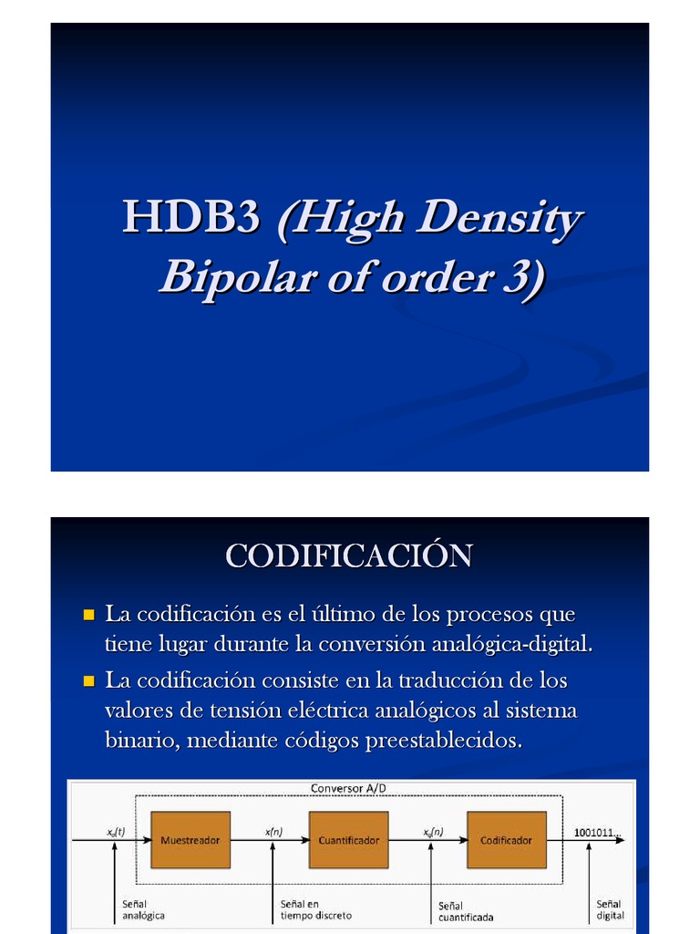 Ami HDB3 | PDF | Señal digital | Conversor analógico a digital