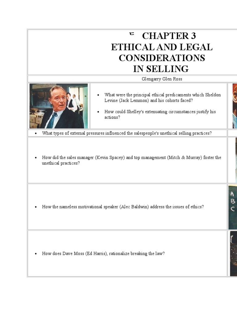 Ethical dilemmas in sales | PDF | Sales | Federal Trade Commission