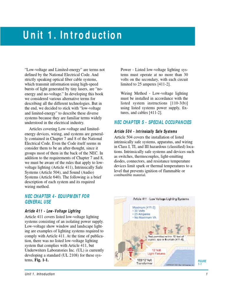 Unit 1. Introduction: Nec Chapter S - Special Occupancies | PDF ...