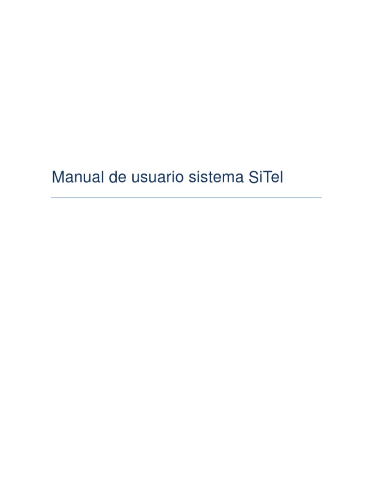 Manual Sitel | PDF | Informática | Software