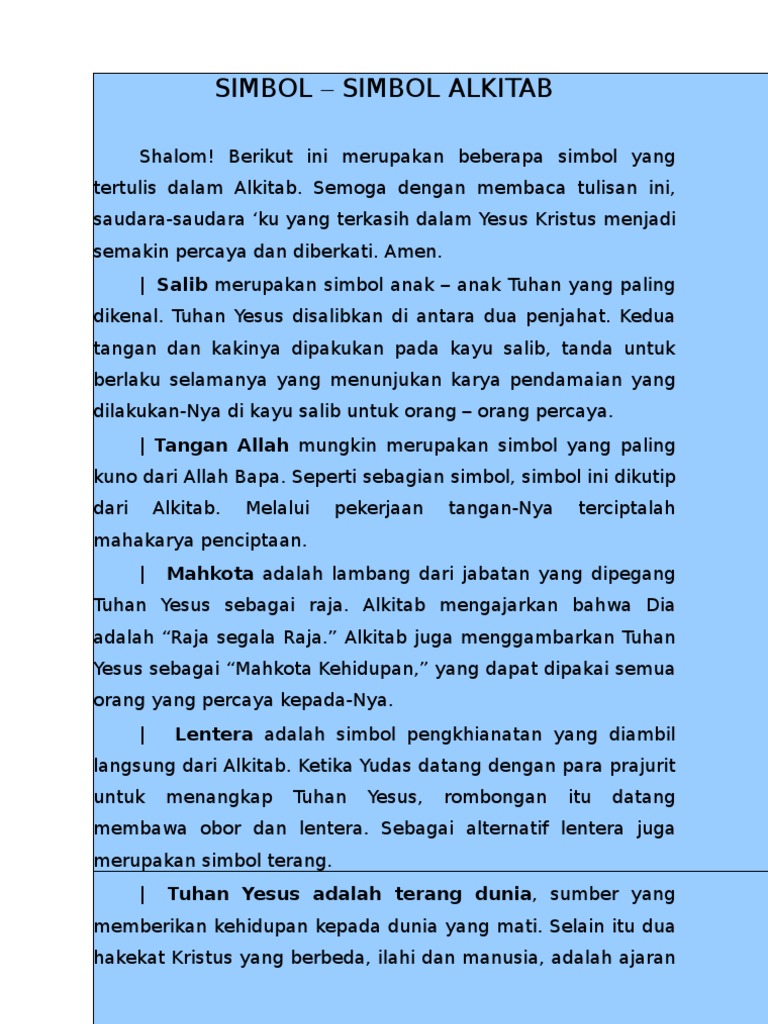 Simbol Alkitab (Artikel) | PDF