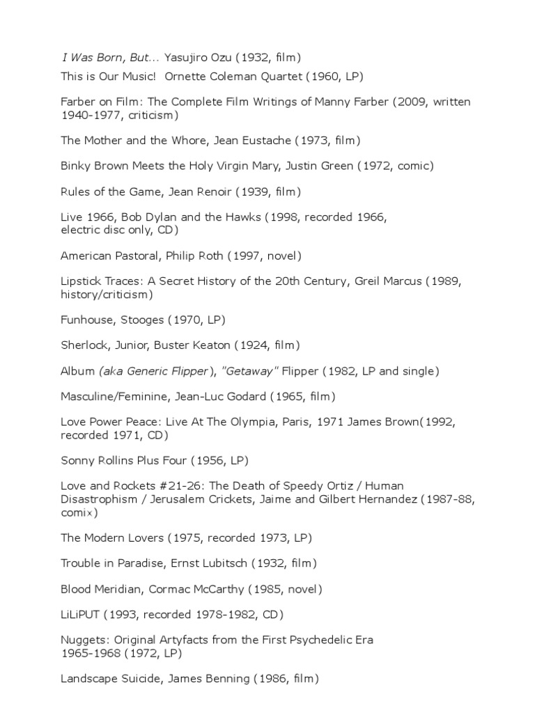 A Syllabus From Gary Mairs - Director of Calarts | PDF