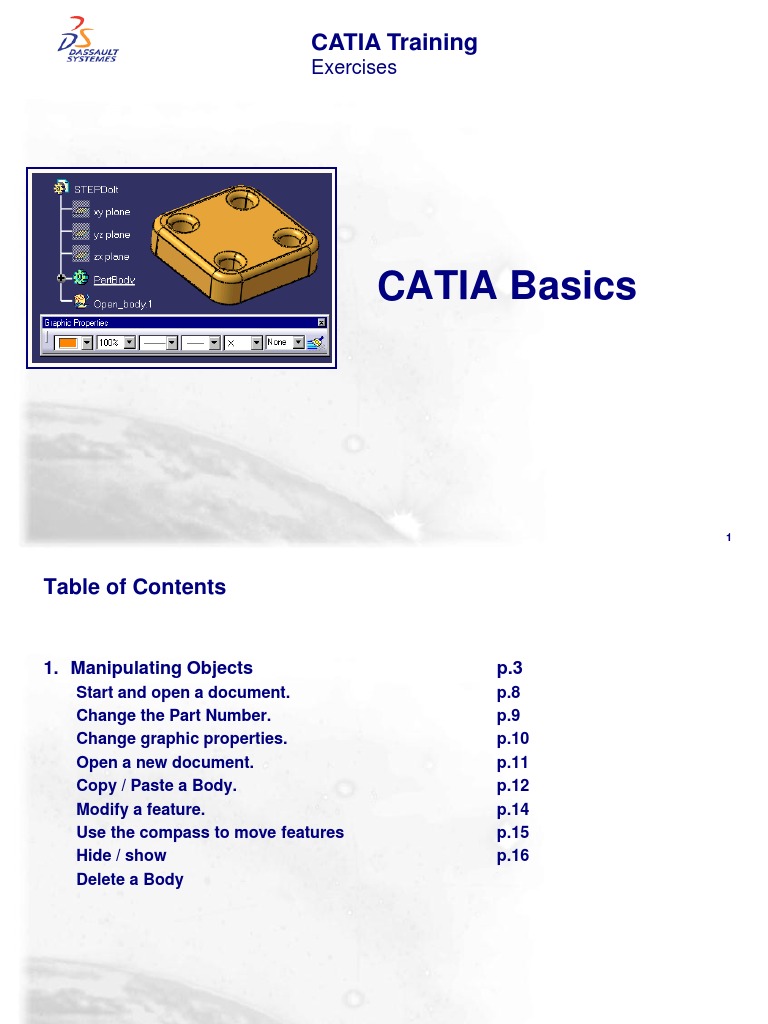 1-Catia Basic Exercises | PDF | Art | Technology & Engineering